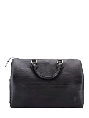 LOUIS VUITTON Speedy Handbag Epi Leather 30 - Black