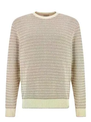 Paul & Shark Bouclé Striped Crew-neck Sweater - Neutrals