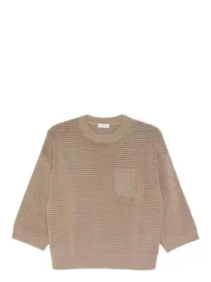 Peserico Metallic-detail Sweater - Neutrals