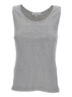 Maison Kitsuné Cut-out Detail Top - Grey