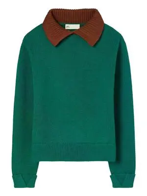 Tory Burch Collared Sweater - Green