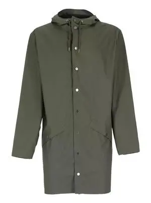 Rains Drawstring Hooded Raincoat - Green