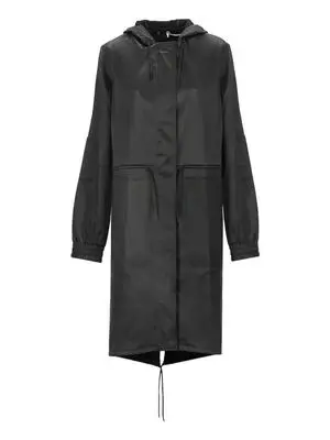Rains Drawstring Hooded Parka - Black