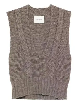 LISA YANG Sallie Cable-knit Vest - Brown