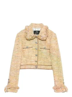 Etro Fringe-trim Tweed Jacket - Neutrals