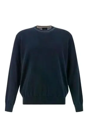 Paul & Shark Crew-neck Cotton Sweater - Blue