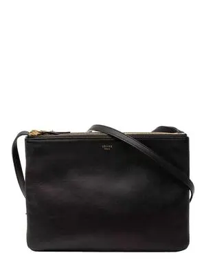 Celine Large Lambskin Trio Crossbody Bag - Black