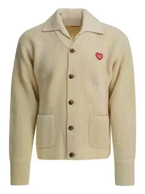 HUMAN MADE Heart-patch Button-up Cardigan - Neutrals