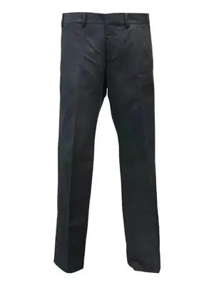 Gucci Straight-leg Trousers With Web Buckle - Black