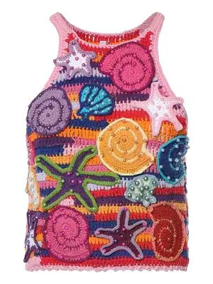 Celiab Venus Crocheted Tank Top - Pink