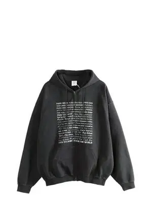 Vetements Zip-up Hoodie - Black