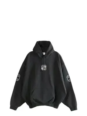 Vetements Printed Hoodie - Black