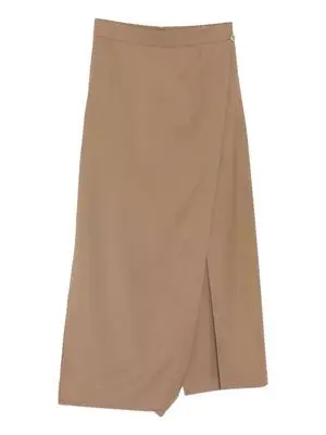 LITKOVSKA Asymmetric-hem Skirt - Brown
