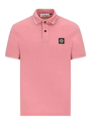 STONE ISLAND Logo-patch Polo Shirt