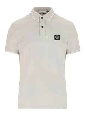 STONE ISLAND Logo-patch Polo Shirt