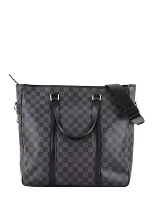 LOUIS VUITTON Tadao Damier Graphite Pm Tote Bag - Black