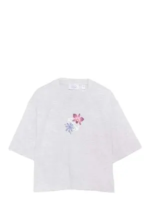 Off-White Floral-print T-shirt - Grey