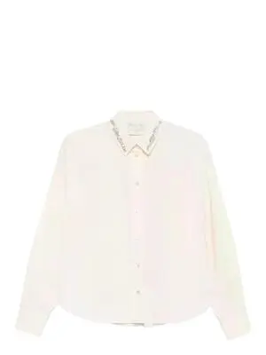 FORTE_FORTE Boxy-fit Embellished Shirt - Neutrals