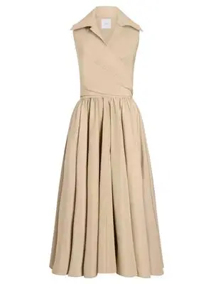 Patou Draped Midi Dress - Neutrals
