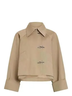 Patou Oversized Cropped Jacket - Neutrals
