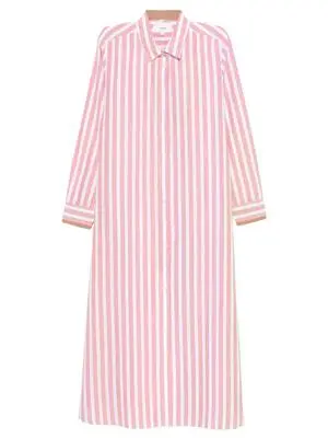 Xirena Striped Shirt-style Midi Dress - Pink