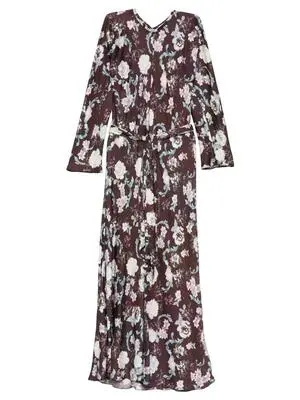 FORTE_FORTE Floral Maxi Dress - Brown