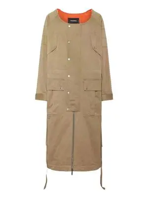 Dsquared2 Raw-cut Washed-effect Parka Coat - Neutrals