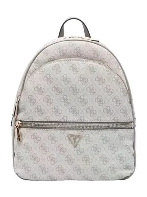 Guess Manhattan Ii Patterned Zip Backpack - Grey