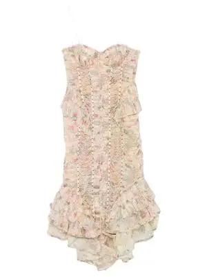 Zimmermann Rebellion Ruffled Midi Dress - Neutrals