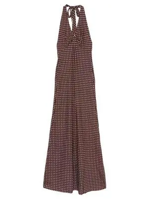 Faithfull The Brand Rosa Polka-dot Maxi Dress - Brown