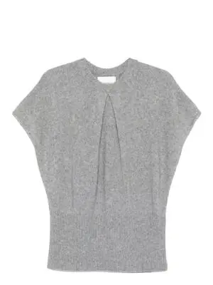 LISA YANG Annelie Pleated Sweater - Grey