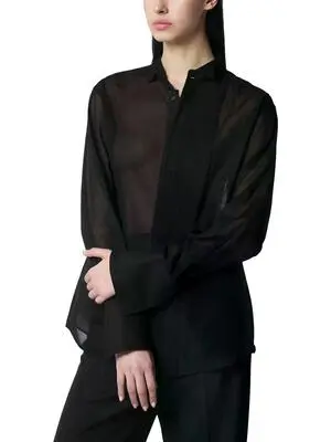 6397 Plissé Button-down Shirt - Black