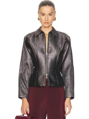 THE SEI Double Zip Fitted Jacket - Multi