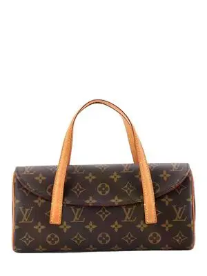 LOUIS VUITTON Sonatine Handbag Monogram Canvas Satchel - Brown