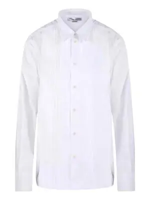 Victoria Beckham Long-sleeve Pleated Shirt - White