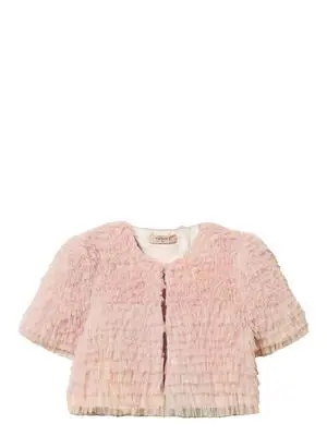 TWINSET Tulle Ruffled Jacket - Pink