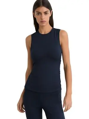 REISS Crew-neck Sports Vest - Navy