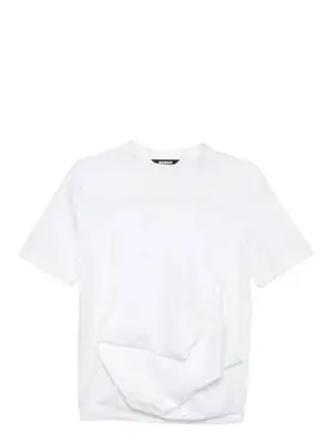 MOOHONG Front-Draped T-Shirt