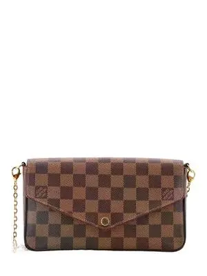 LOUIS VUITTON Felicie Pochette Damier - Brown