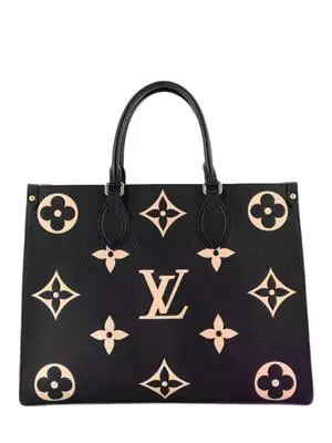 LOUIS VUITTON Onthego Tote Bicolor Monogram Empreinte Giant Mm Shoulder Bag - Black