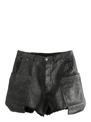 Rick Owens Frayed-hem Cargo Shorts - Black