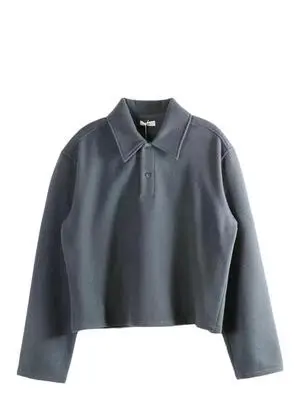RIER Long-sleeve Polo Shirt - Grey
