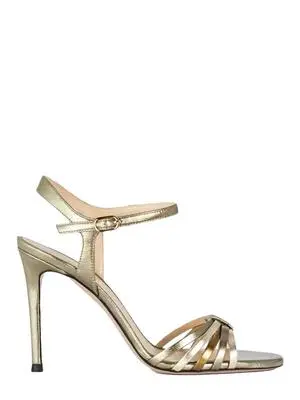 Roberto Festa Regen Metallic Heeled Sandals - Gold