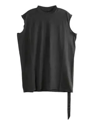 Rick Owens Sleeveless Tie-detail Tank Top - Black