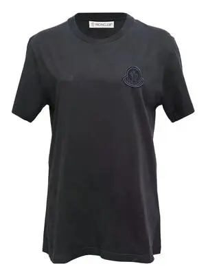 Moncler Logo Crew-neck T-shirt - Black