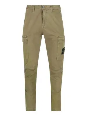 Stone Island Logo-patch Cargo Pants - Green