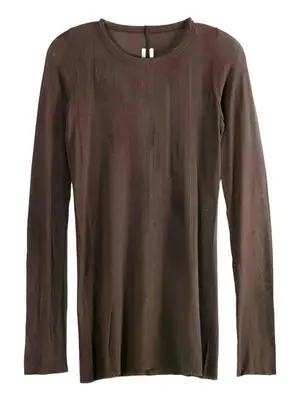 Rick Owens Ribbed Long-sleeve T-shirt - Brown