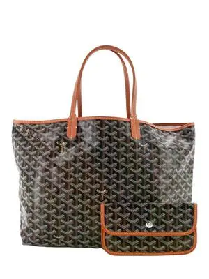 Goyard Saint Louis Coated Canvas PM Tote Bag Brown