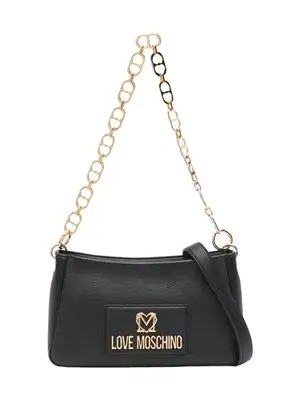 Moschino Logo-detail Shoulder Bag - Black