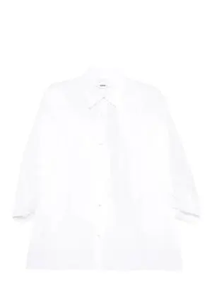 GDEL BY GAZE DE LIN Shirring-detail Shirt - White